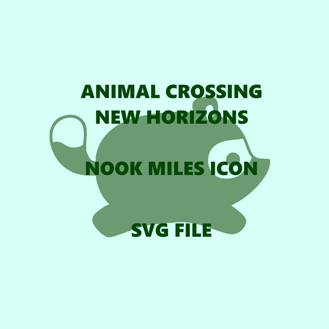 Animal Crossing Nook Miles Running Logo SVG DXF Download - Etsy