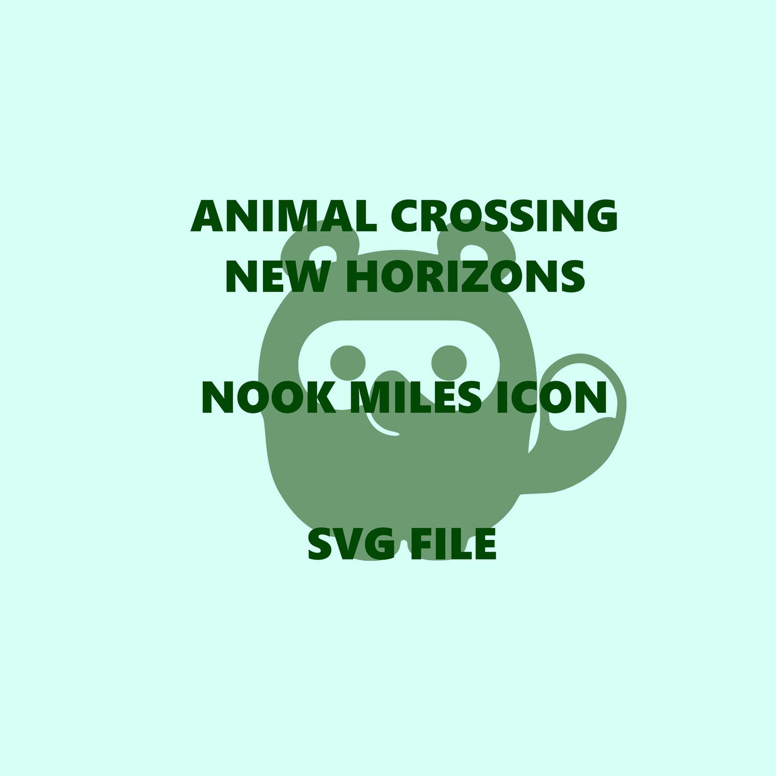 Animal Crossing Nook Miles Sitting Logo SVG DXF Download - Etsy