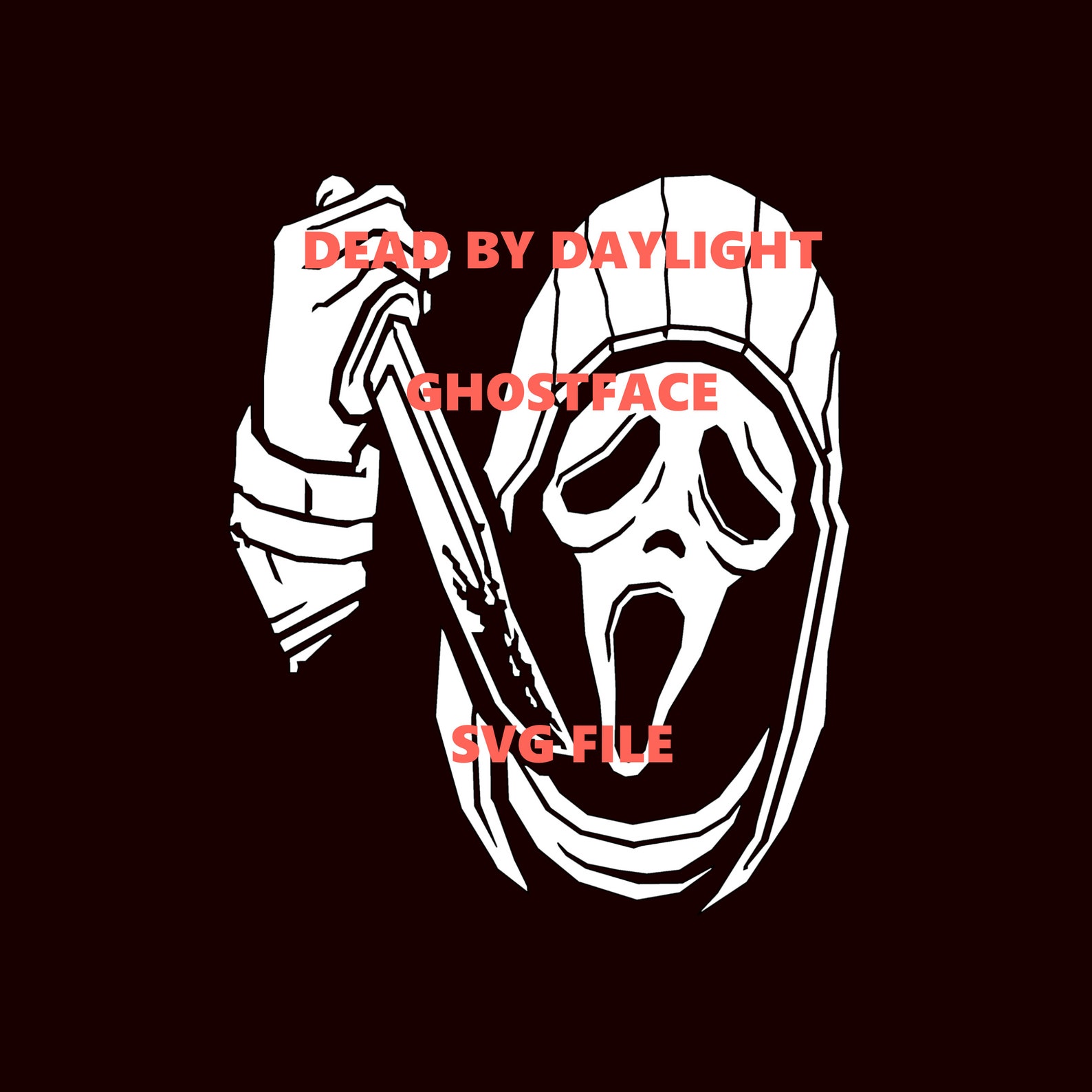 Dead by Daylight Ghostface Scream Activated Perk Vector SVG DXF ...