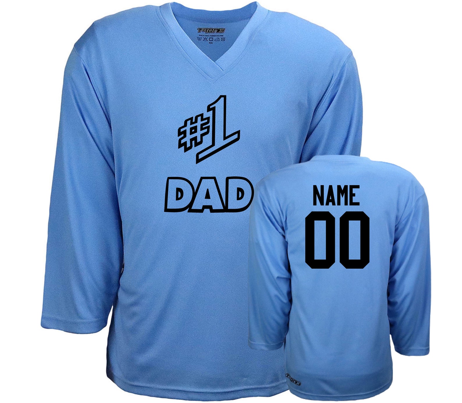 Customizable #1 Dad Hockey Jersey With Your Dad's Name and Number on ...