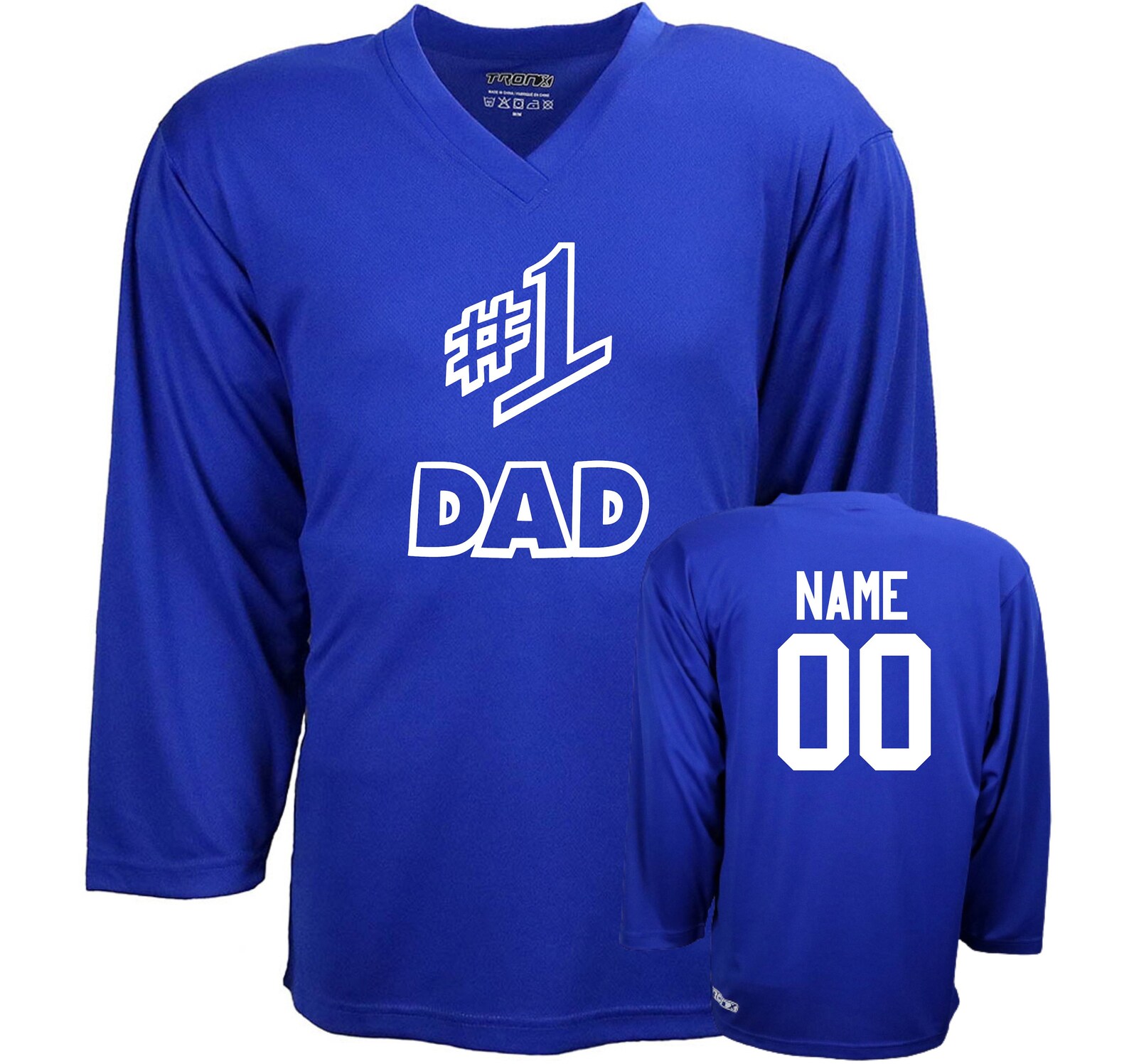 Customizable #1 Dad Hockey Jersey With Your Dad's Name and Number on ...