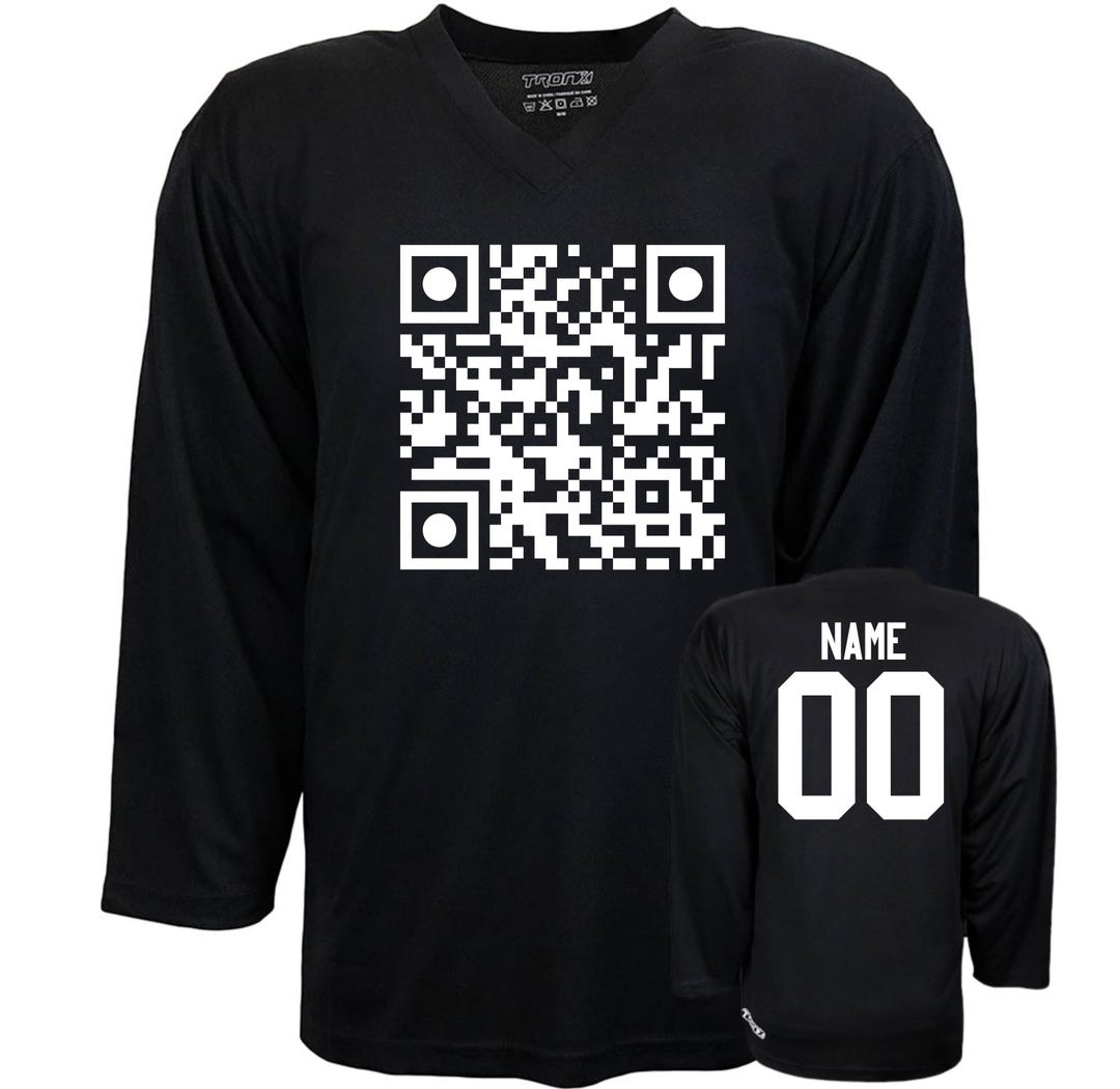 Design Customize Your Own QR Code Hockey Jersey Name and Number on the ...