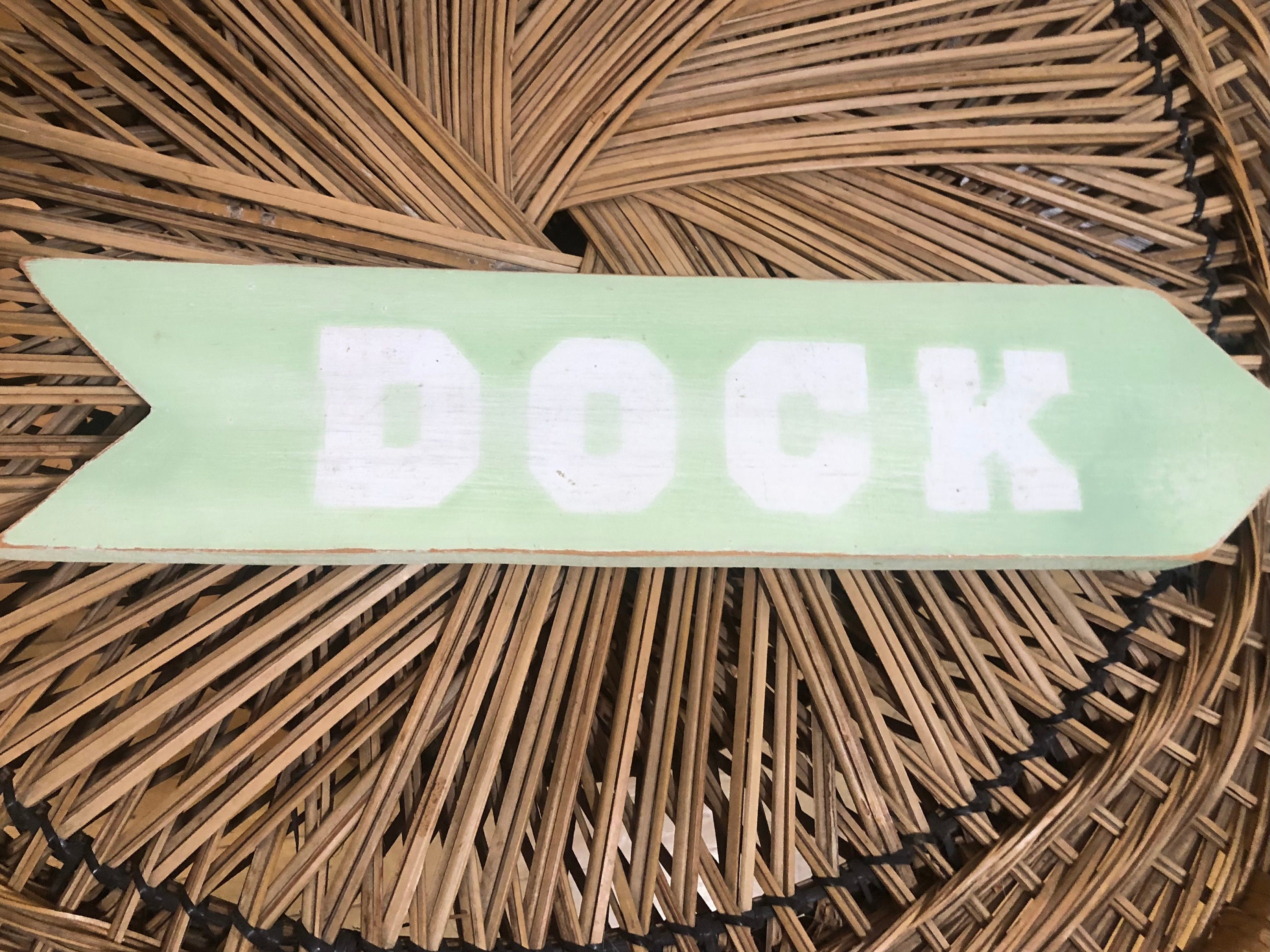 Rustic Wood 'dock' Arrow Sign, Lake Cabin Decor - Etsy