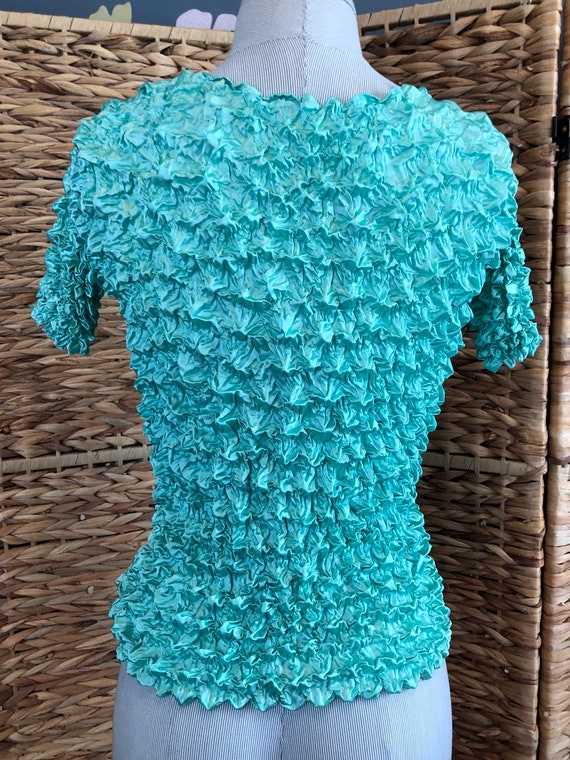 Popcorn Top, 90s Mint Green Magic Popcorn Top, Bubble… - Gem