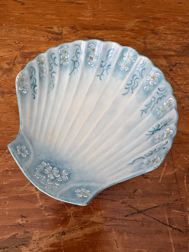 Vintage Sea Shell Trinket Dish, Shell, Beach Coastal Decor - Etsy