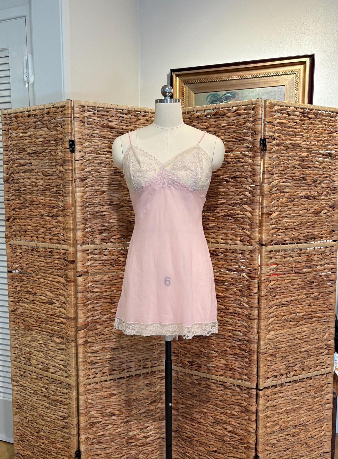 Vintage 60s Sheer Pink Slip, White Lace Trim, XXS 32" Bust - Etsy