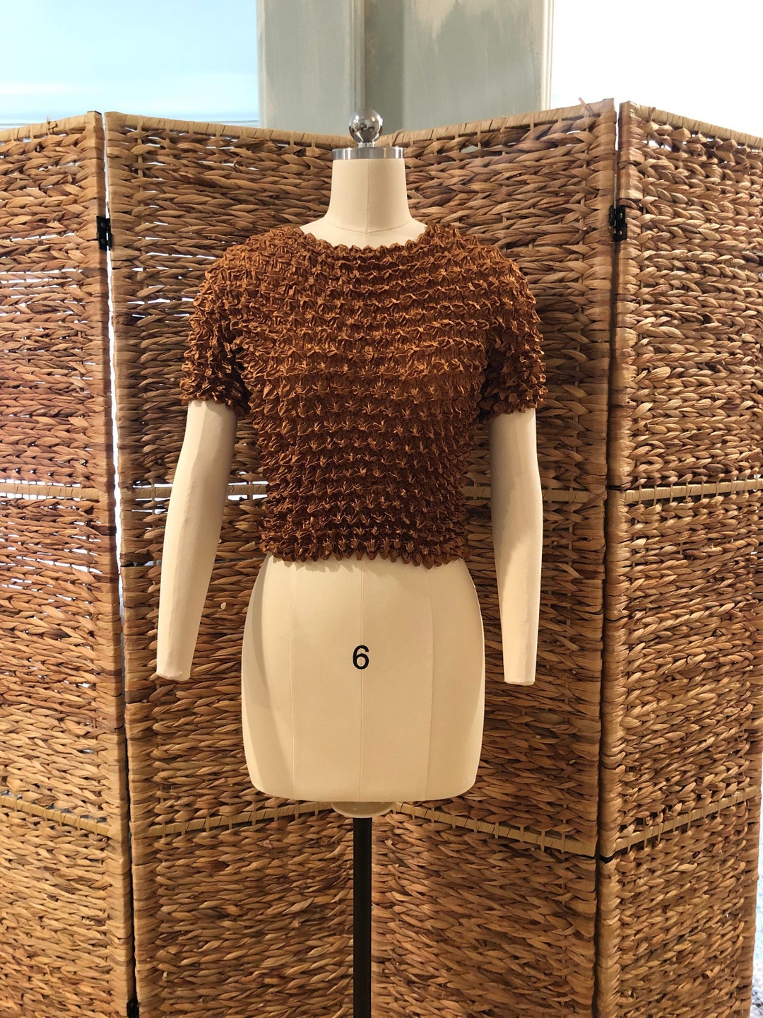 Cooper Popcorn Top, Magic Popcorn Top, Bubble Shirt, Light Brown ...