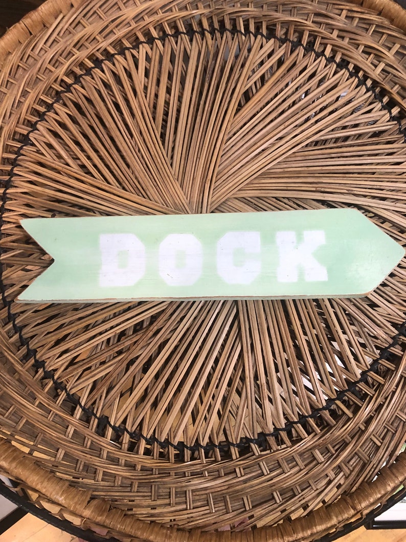 Rustic Wood 'dock' Arrow Sign, Lake Cabin Decor - Etsy