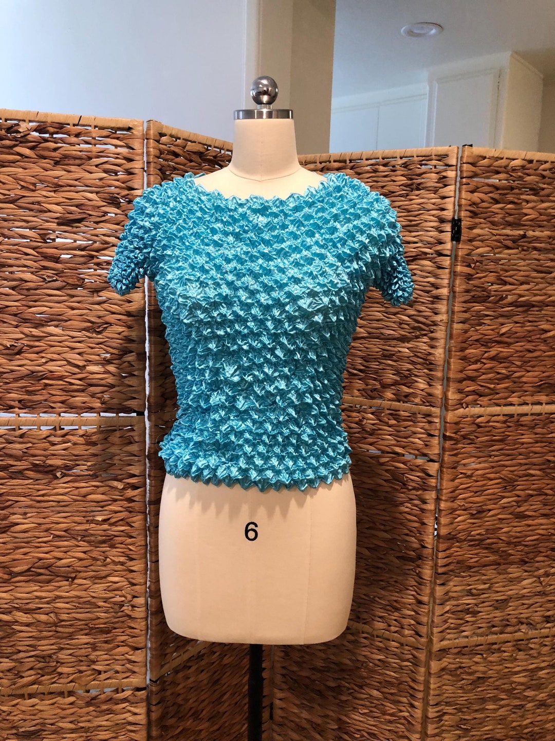 Popcorn Top, 90s Y2K Magic Popcorn Top, Light Blue Bubble Shirt, Mall Stretchy Top / MORE ...