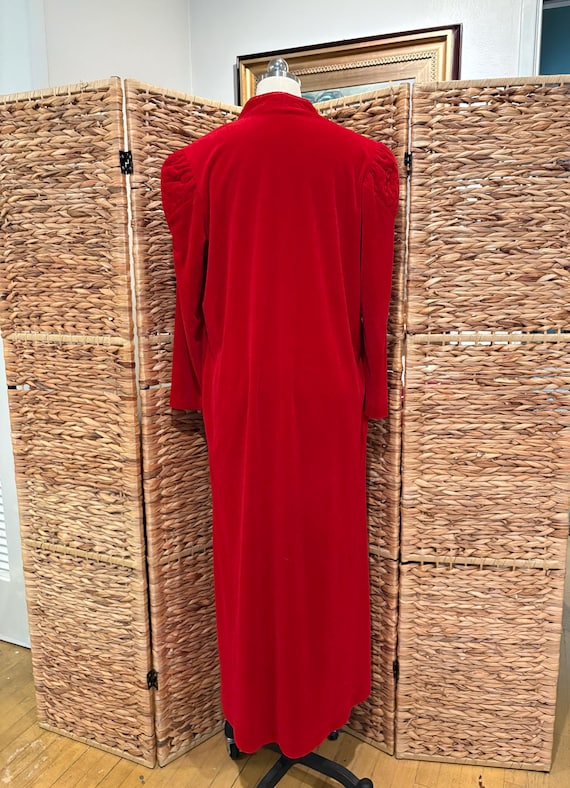Vintage Red Velvet Robe, Long Evelyn Pearson Quilted … - Gem