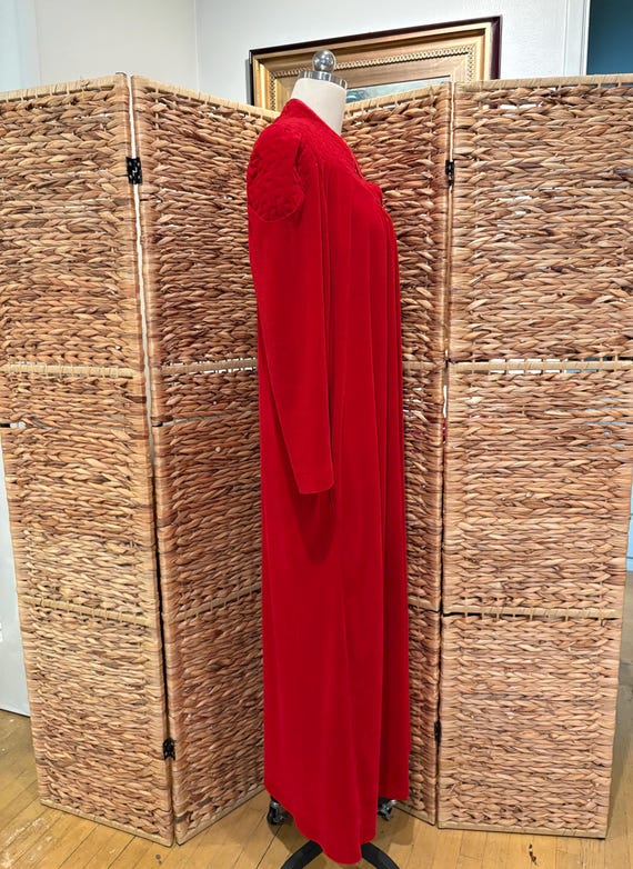 Vintage Red Velvet Robe, Long Evelyn Pearson Quilted … - Gem