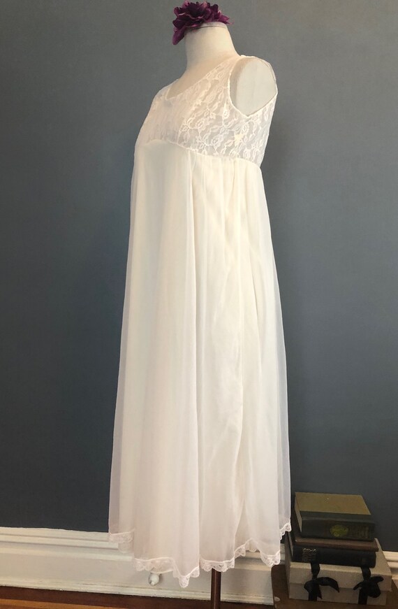 Vintage 1960s Chiffon Peignoir Nightgown Tosca Long N… - Gem