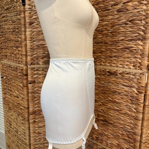 70s White Open Bottom Girdle, Girdle With Garters, Made in England ...