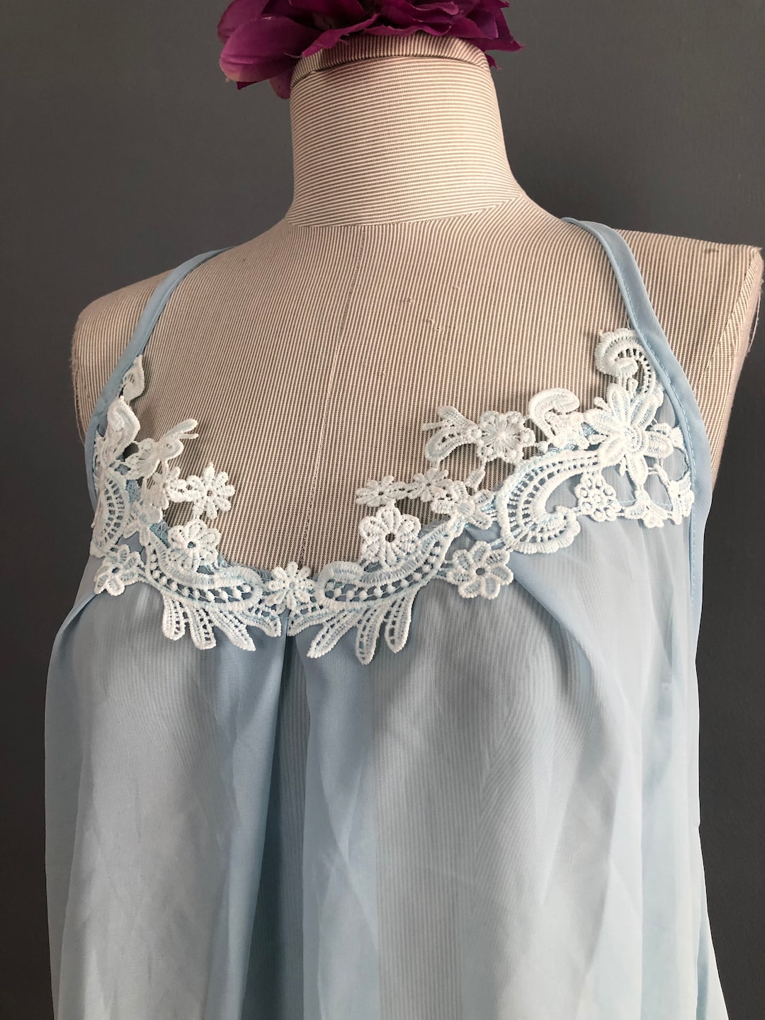 Sheer Baby Blue Camisole, Vintage Cami Top, M Medium 38 Bust - Etsy