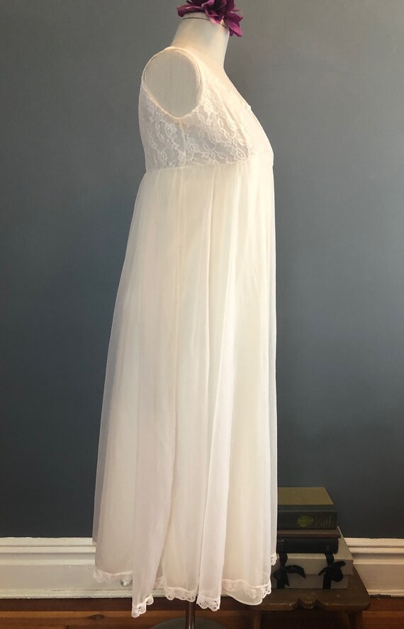 Vintage 1960s Chiffon Peignoir Nightgown Tosca Long N… - Gem