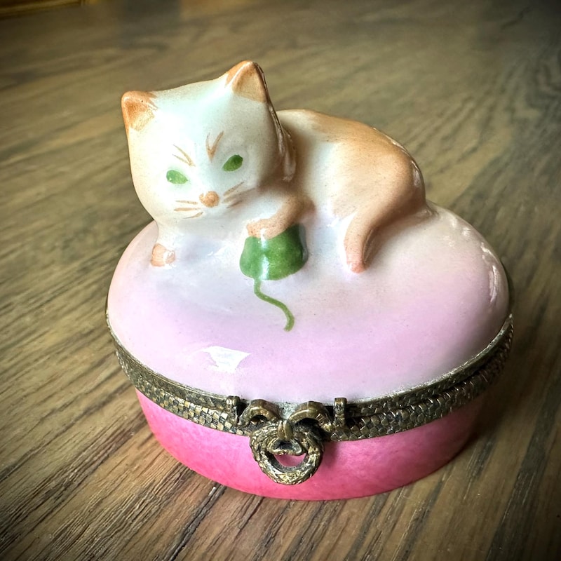 Limoges Cat - Etsy