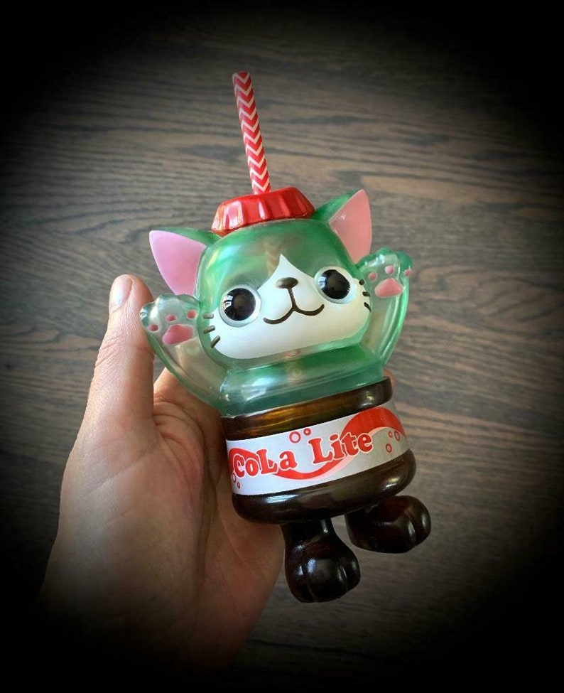 Cola Cat Green Light Cat Kitten Vinyl With Original Package - Etsy