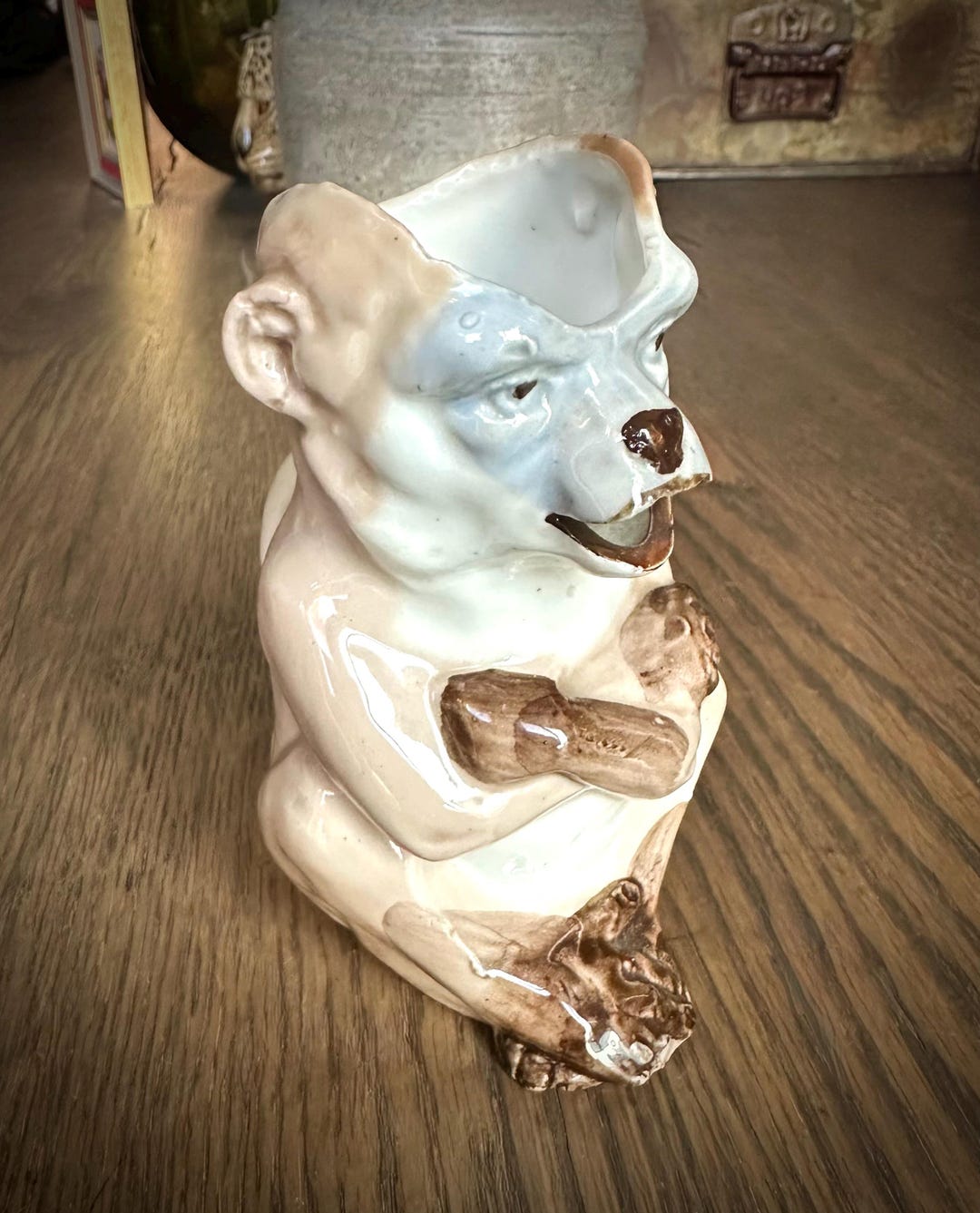 Monkey Antique Porcelain Milk Jug Jug Milk Jug Curiosities Animal ...