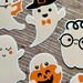 Pack of 6 Waterproof Vinyl Ghost Stickers, Cute Halloween Ghost Sticker ...