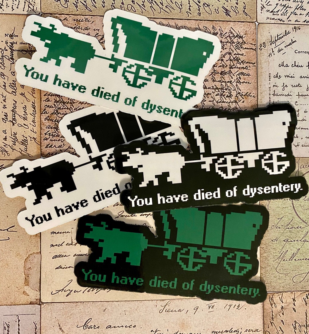 Waterproof Vinyl Oregon Trail Sticker, Retro Gaming 1980s Sticker Decal ...