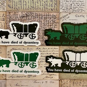 Waterproof Vinyl Oregon Trail Sticker, Retro Gaming 1980s Sticker Decal ...