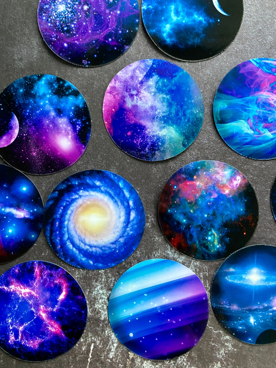 Pack of 12 Waterproof Vinyl Cosmo Stickers, Astronomy Galaxy Space ...