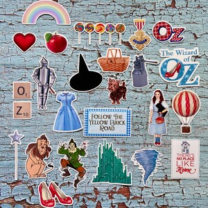 Pack of 25 Waterproof Vinyl Wizard of Oz Stickers, Vintage Dorothy ...