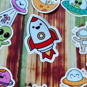 Pack of 10 Waterproof Vinyl Galaxy Space Stickers, Science Sticker Pack ...