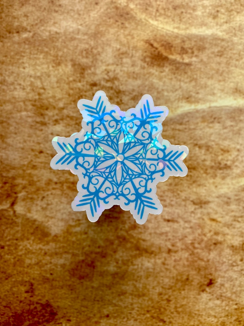 Pack of 5 Waterproof Vinyl Snowflake Stickers Winter Sticker - Etsy