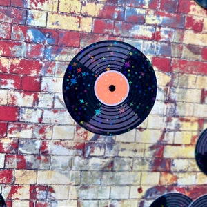 Pack of 20 Waterproof Vinyl Retro Record Stickers, Vintage Groovy Vinyl ...