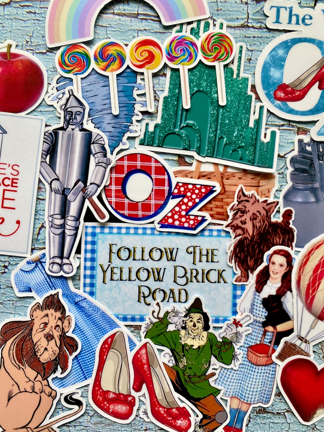 Pack of 25 Waterproof Vinyl Wizard of Oz Stickers, Vintage Dorothy ...