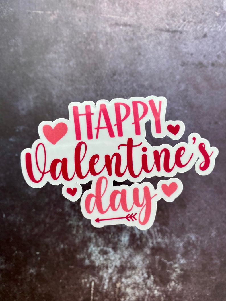 Pack of 8 Waterproof Vinyl Valentine Stickers Valentines Day - Etsy