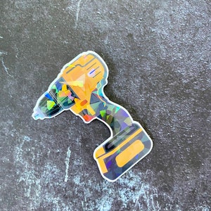 Pack of 7 Waterproof Vinyl Power Tool Stickers, Construction Hard Hat ...