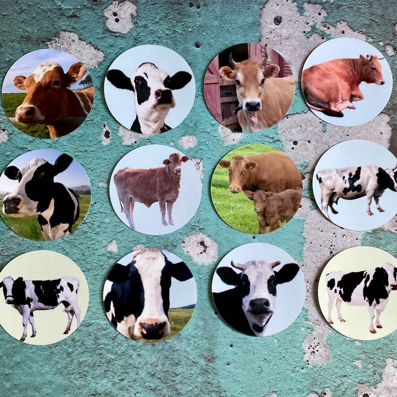 Cute Cow Print Stickers - Etsy