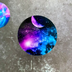 Pack of 12 Waterproof Vinyl Cosmo Stickers, Astronomy Galaxy Space ...