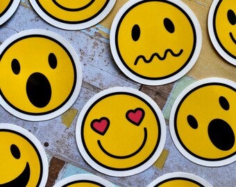 Funny Emoji Stickers - Etsy