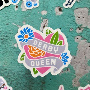 Pack of 14 Waterproof Vinyl Roller Derby Stickers, Derby Helmet Gear ...