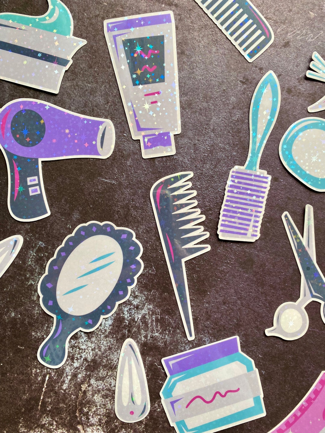 Pack of 15 Waterproof Vinyl Hair Stylist Stickers, Cosmetologist ...