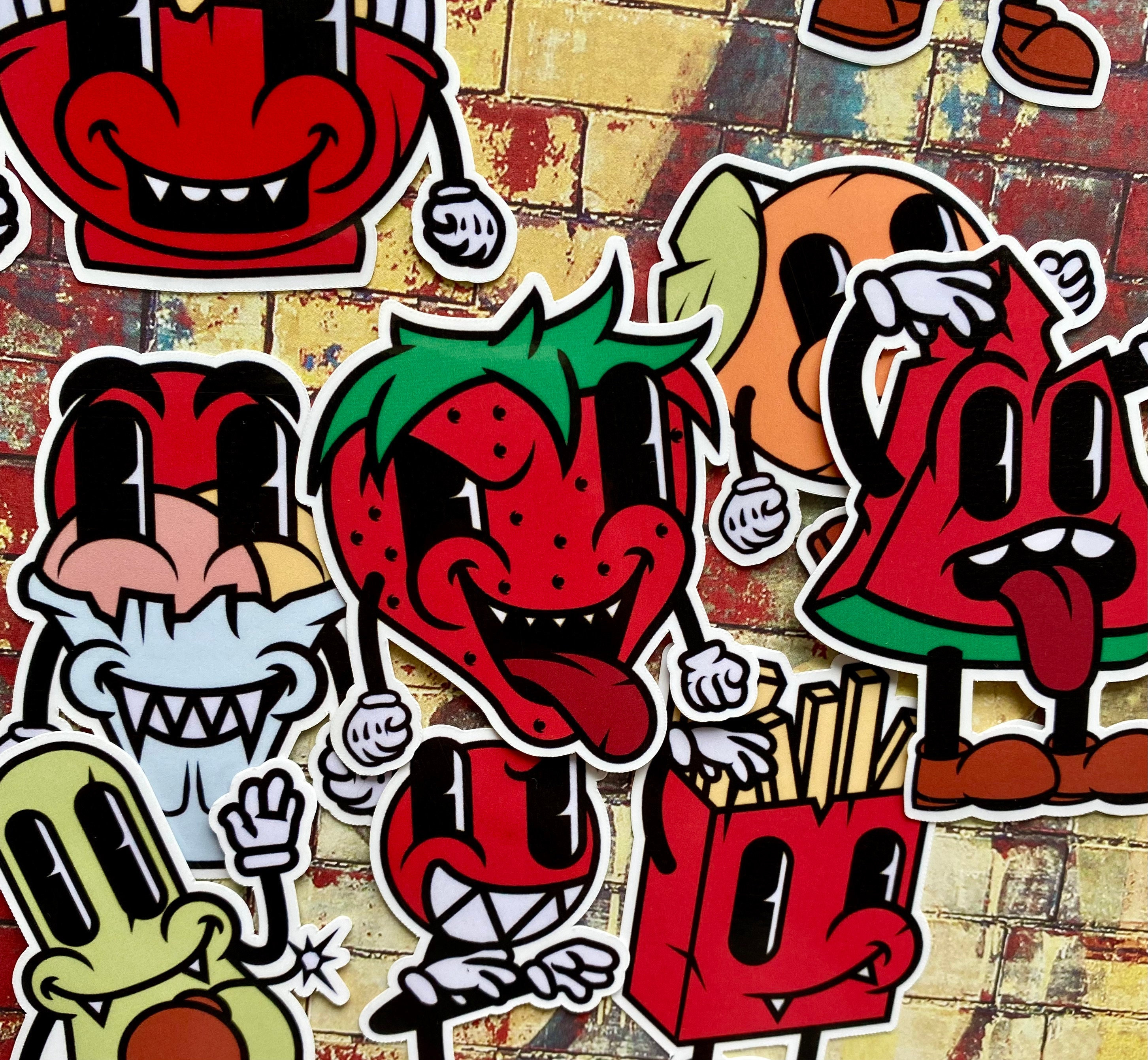 Graffiti Sticker Characters By Wizard