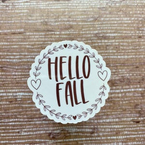 Pack of 10 Waterproof Vinyl Fall Stickers, Autumn Seasonal Sticker Pack ...