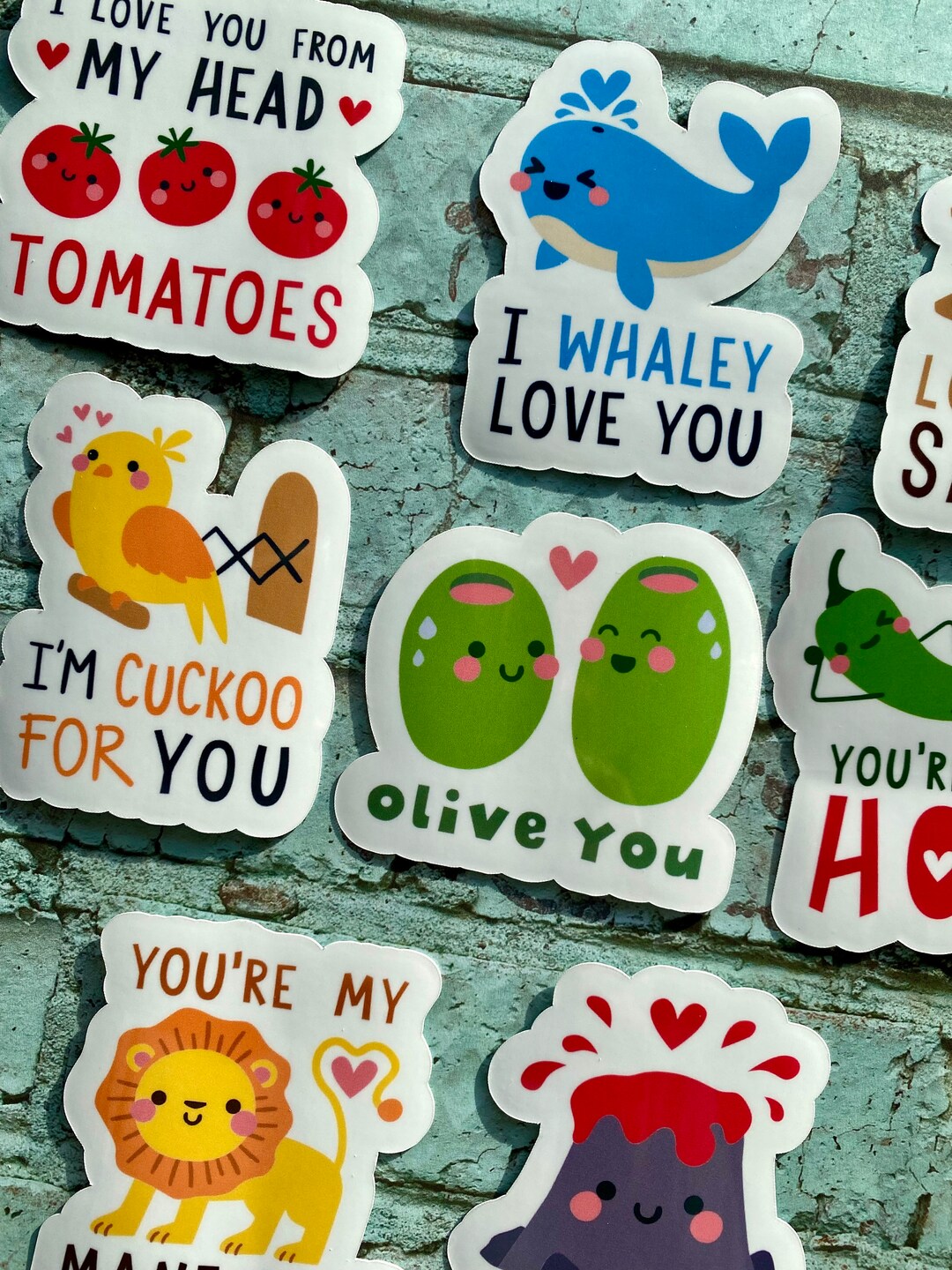 Pack of 8 Waterproof Vinyl Punny Phrase Stickers, Funny Pun Sticker ...