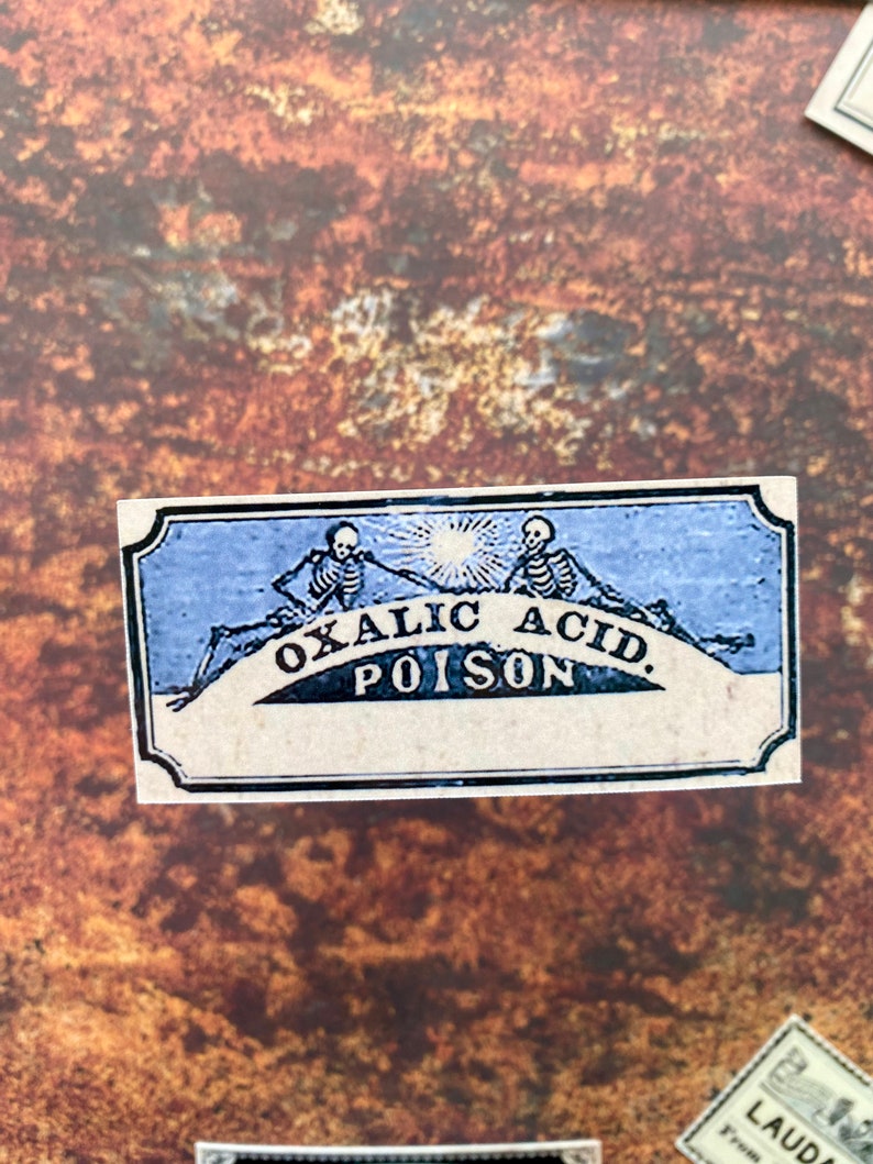 Pack of 15 Waterproof Vinyl Vintage Poison Label Stickers - Etsy