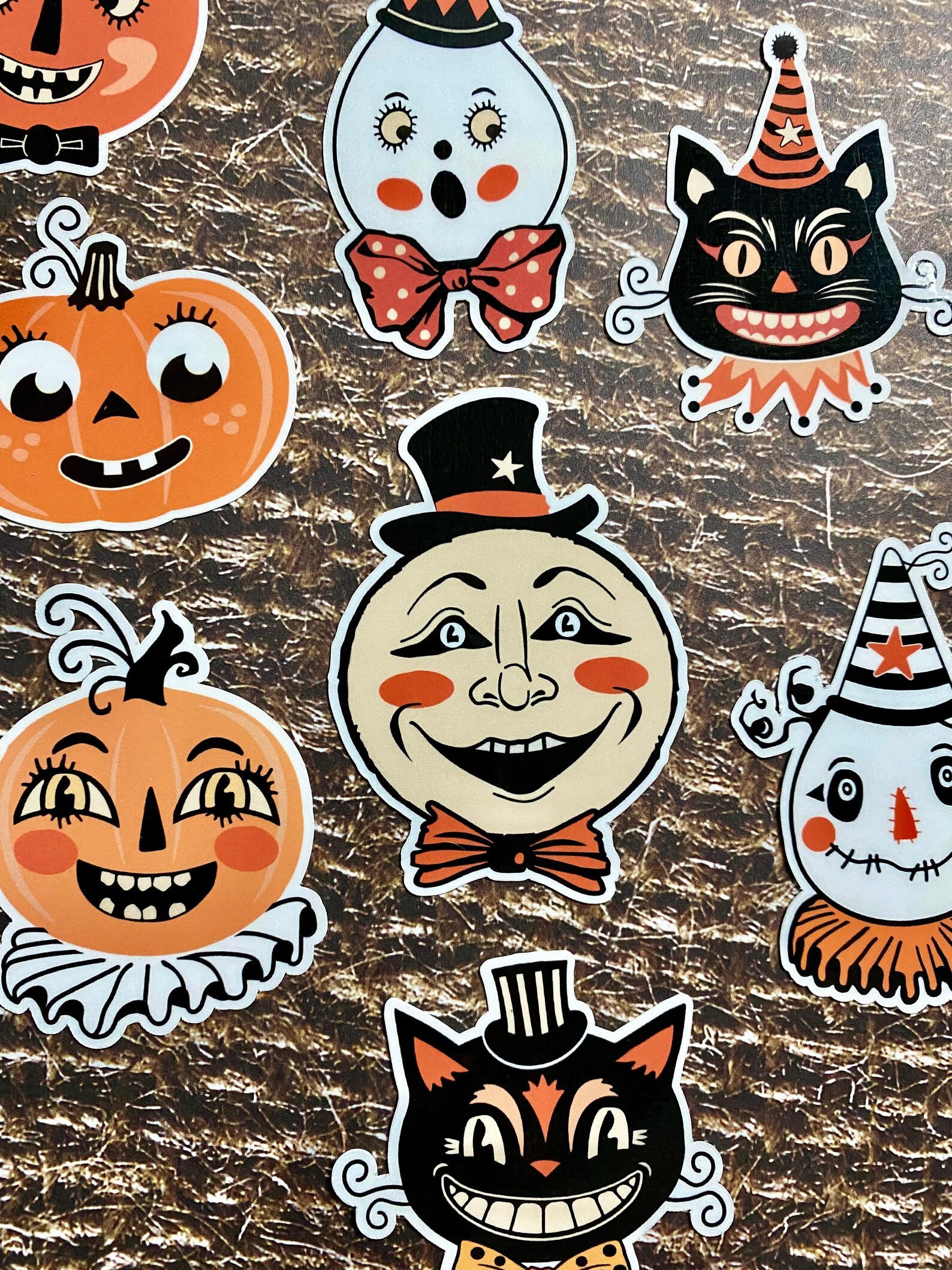 Pack of 8 Waterproof Vinyl Vintage Halloween Stickers Retro - Etsy