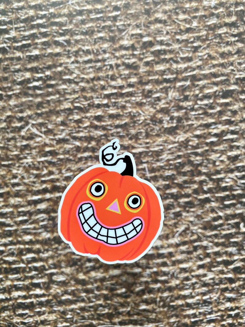 Pack of 8 Waterproof Vinyl Pumpkin Stickers Funny Halloween - Etsy