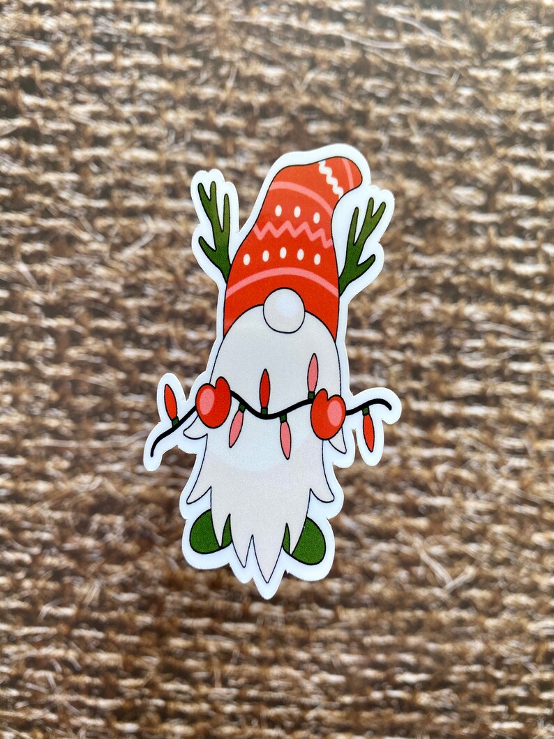 Pack of 12 Waterproof Vinyl Cute Christmas Gnome Stickers - Etsy