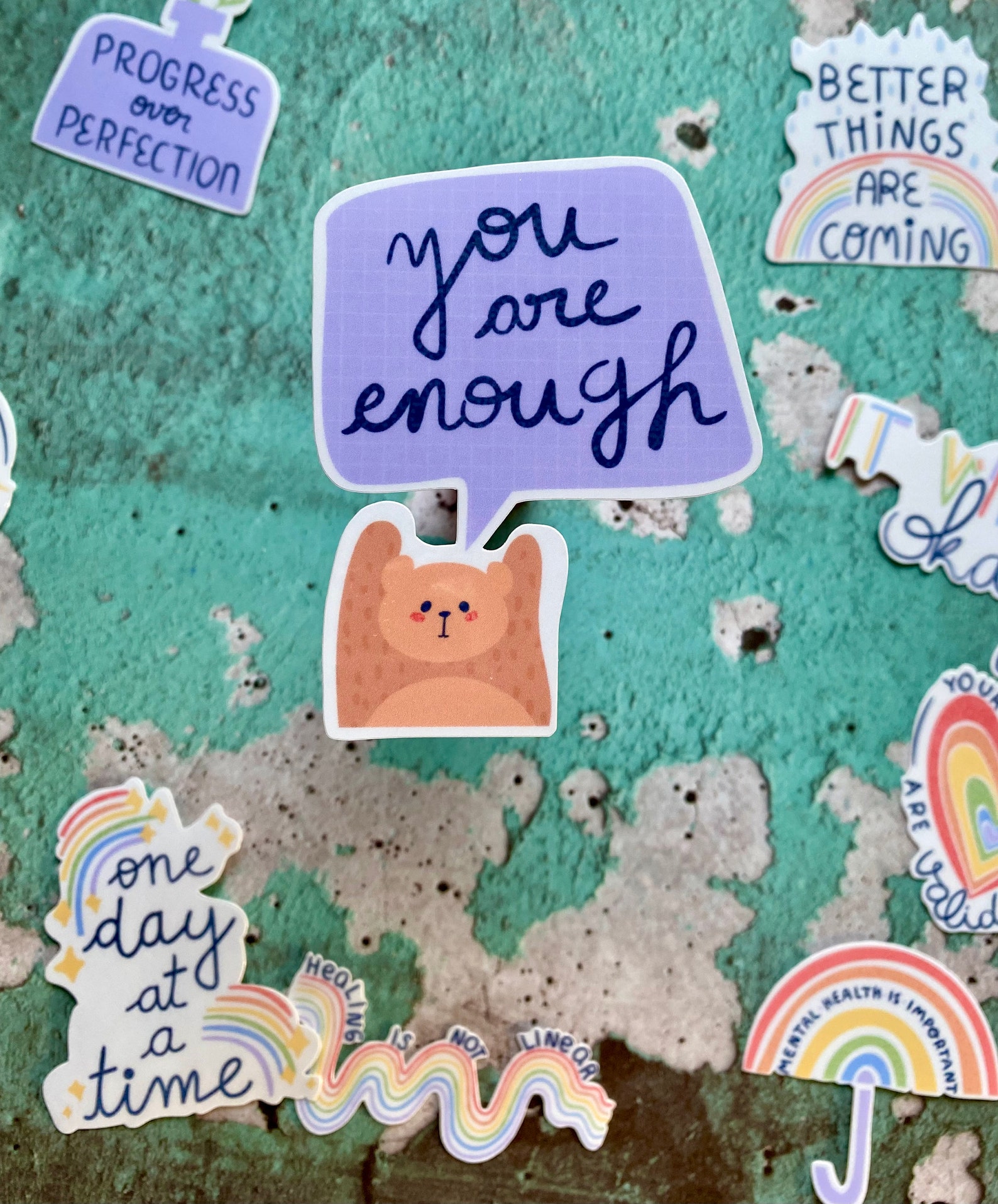 Pack of 10 Waterproof Vinyl Positivity Stickers Mental Health - Etsy