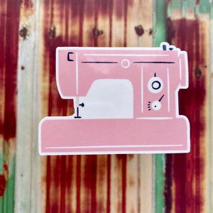 Pack of 10 Waterproof Vinyl Vintage Sewing Machine Stickers, Retro ...