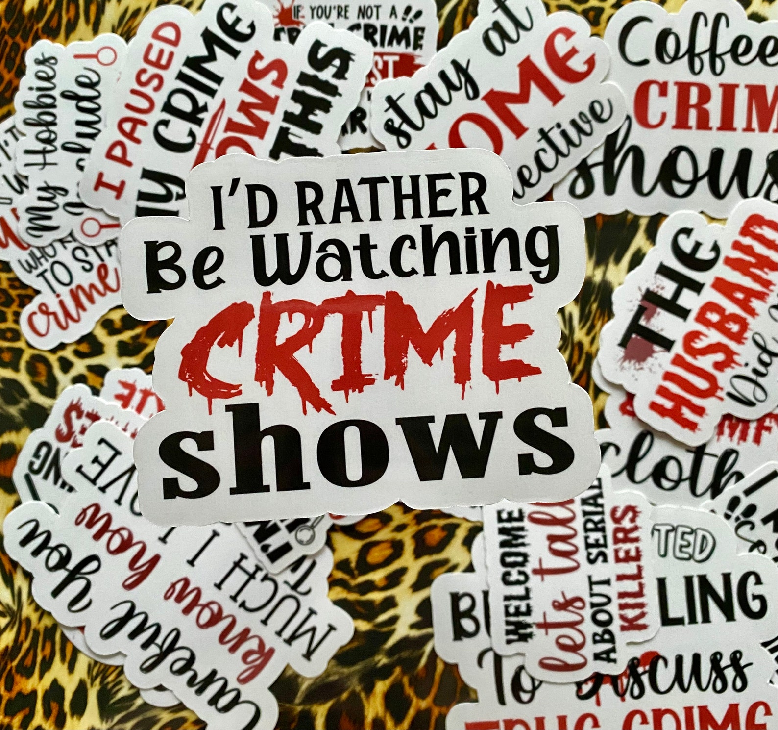 Pack of 20 Waterproof Vinyl True Crime Stickers Crime Junkie - Etsy