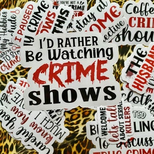 Pack of 20 Waterproof Vinyl True Crime Stickers, Crime Junkie True ...
