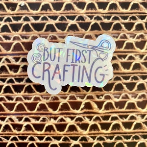 Pack of 15 Waterproof Vinyl Crafting Stickers, Craft Lover Sticker Pack ...